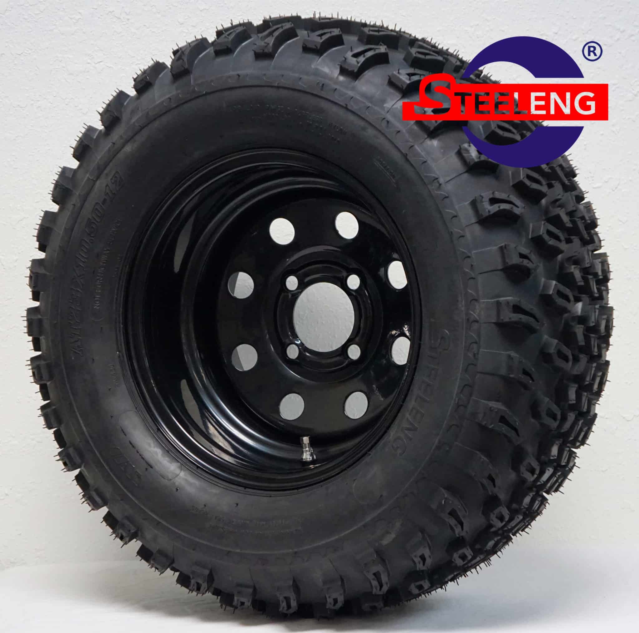 BNDL-SW1202-TR1205 – SGC 12"X7" Steel Wheel - Black - 8 Holes ...