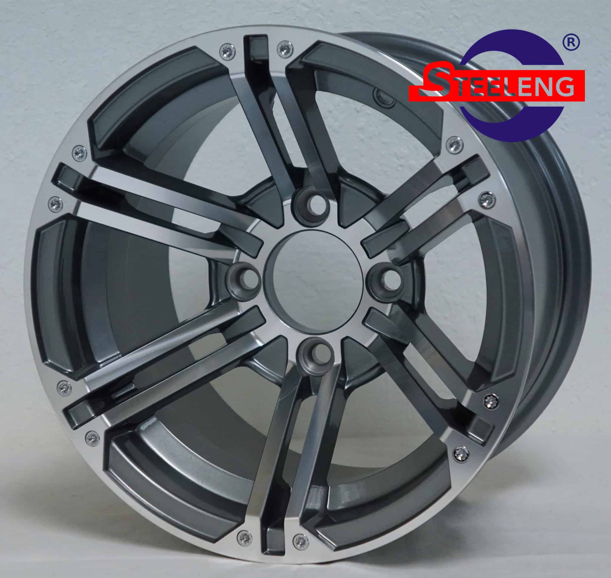 WH1238 – 12" TERMINATOR-GUNMETAL (SET OF 4) - Steeleng Golf Carts