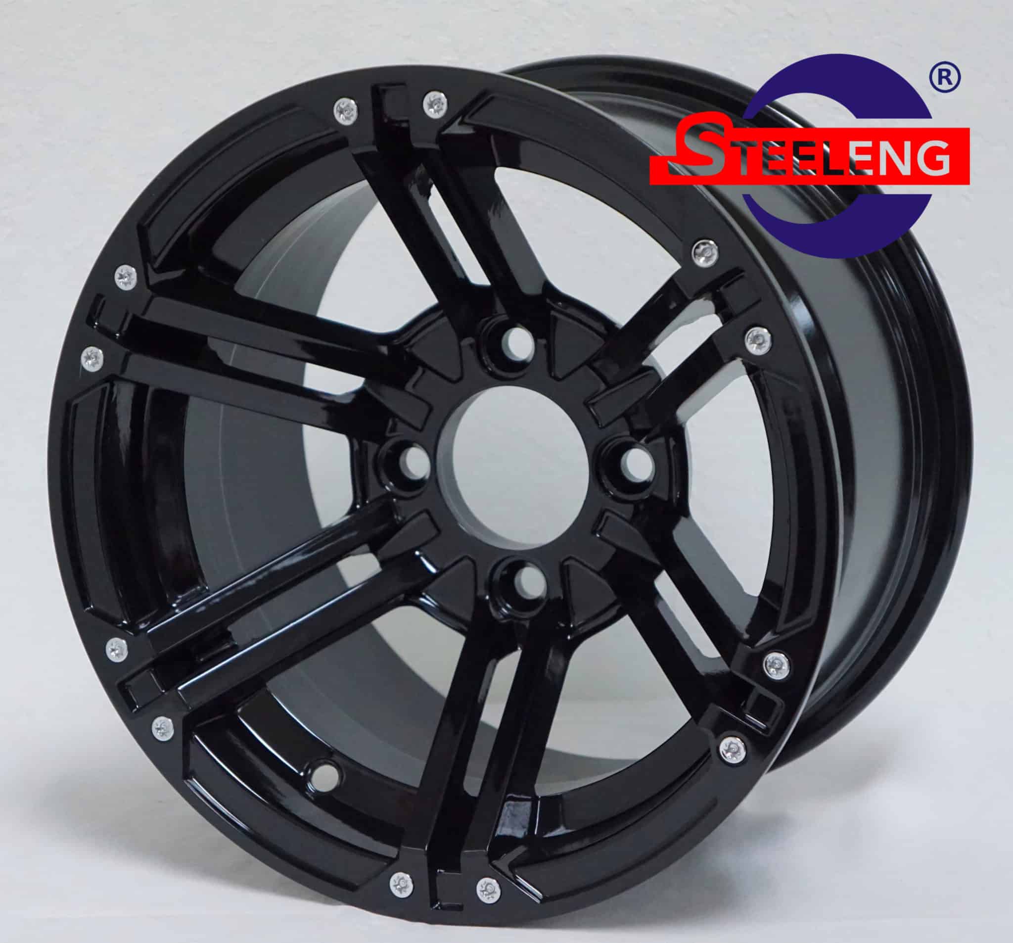 BNDL-WH1236 – SGC 12" Terminator Glossy Black Wheel - Aluminum Alloy ...