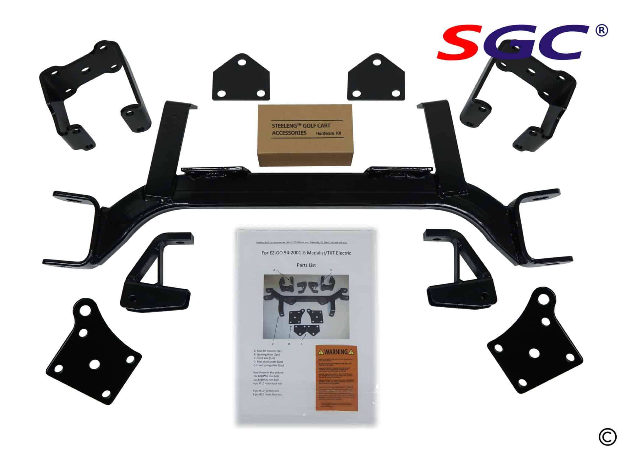 LKTX08 – SGC Lift Kit - 6" Drop Axle kit for EZGO TXT (1994 - 2001.5 ...